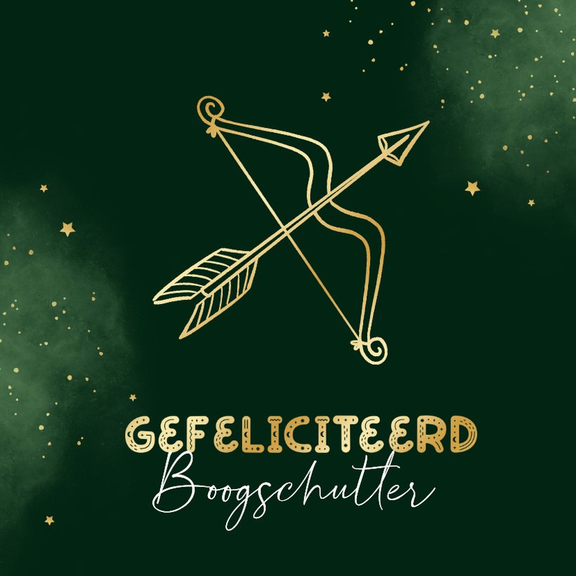 Verjaardagskaart horoscoop boogschutter | Kaartje2go