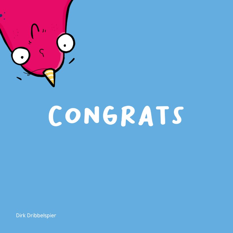 Verjaardagskaart inktvis INK-Credible | Kaartje2go