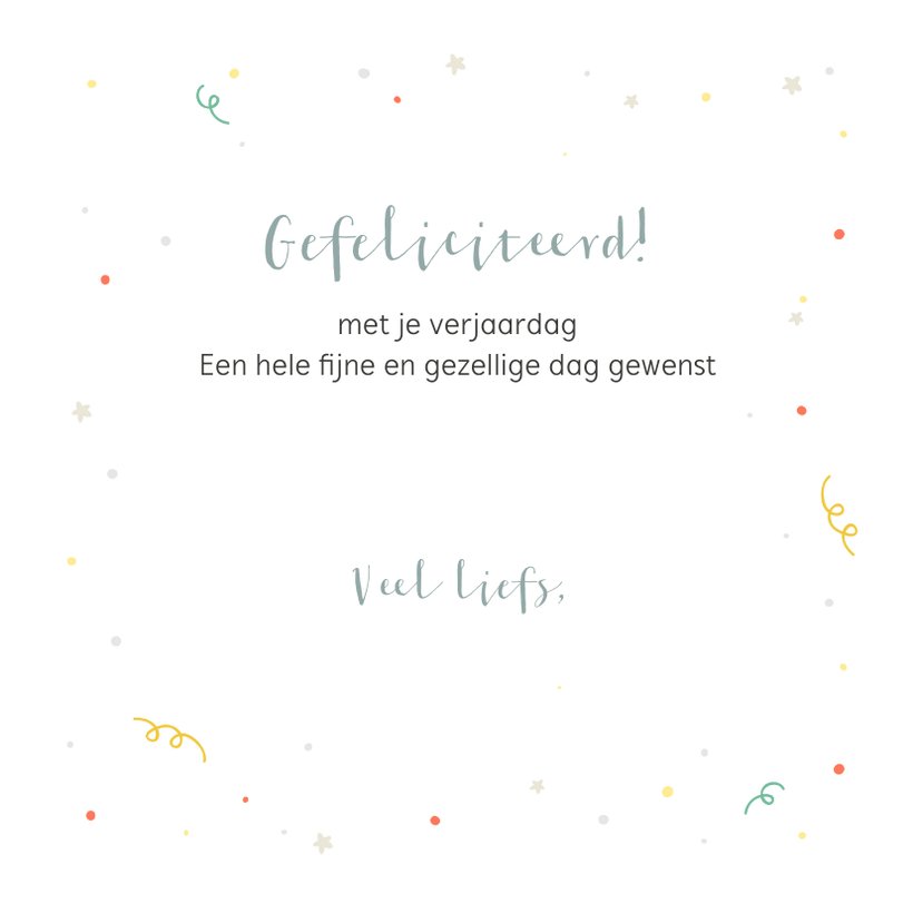 Verjaardagskaart- Jarig met feest elementen | Kaartje2go