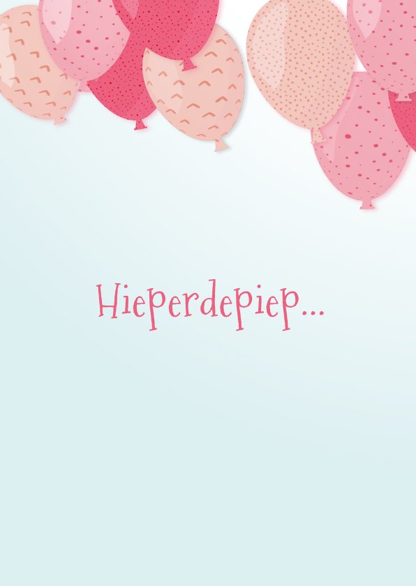 Verjaardagskaart met hippe roze | Kaartje2go