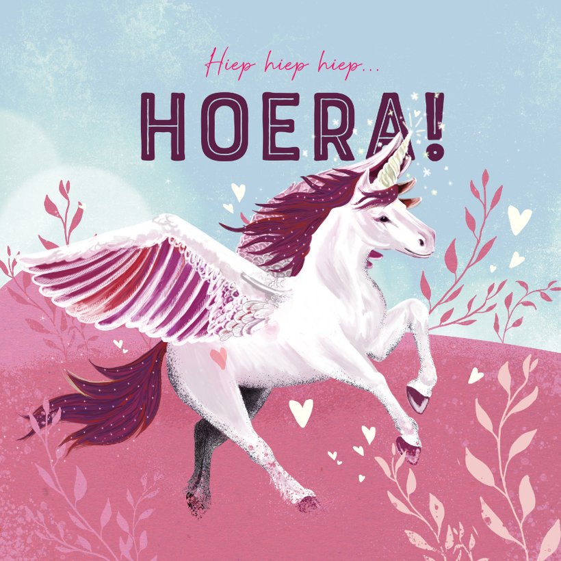 Verjaardagskaart met schattige eenhoorn en foto | Kaartje2go