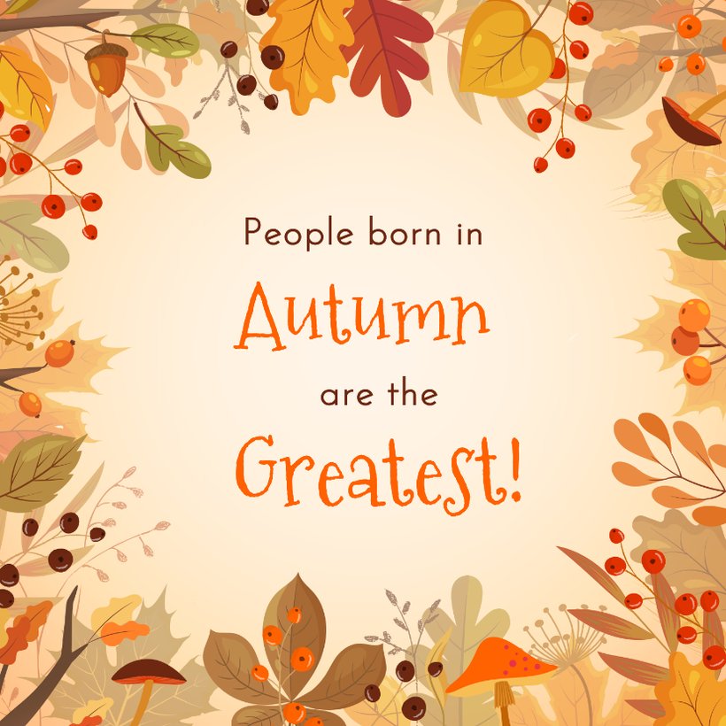 Verjaardagskaart people born in autumn are the | Kaartje2go