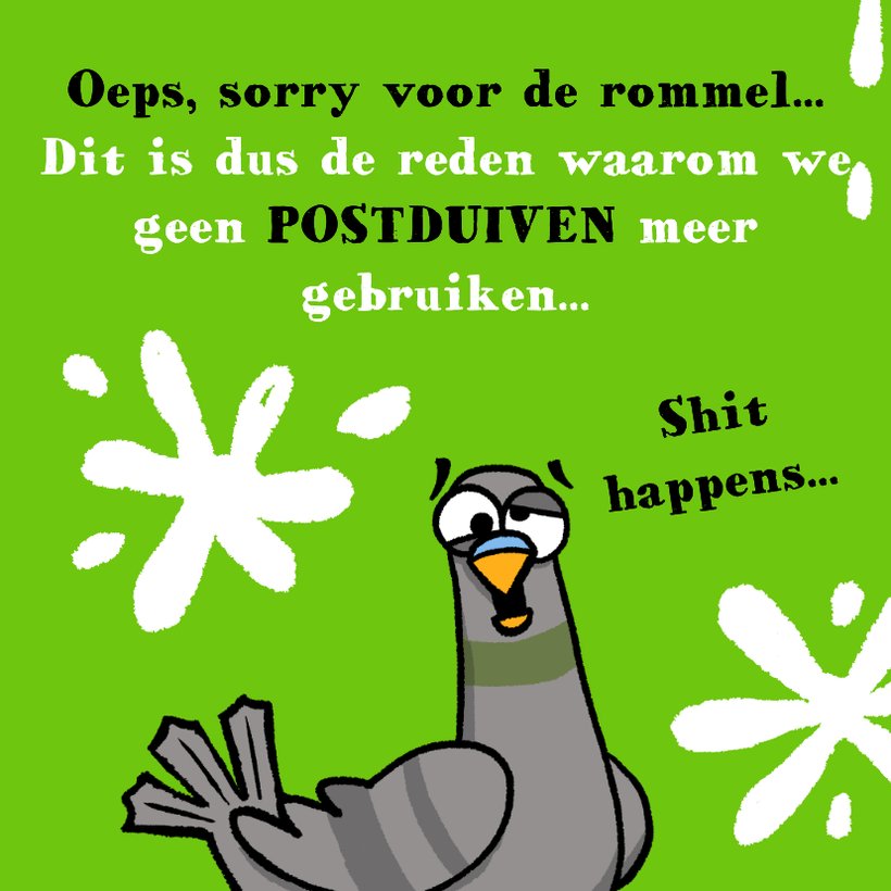 Verjaardagskaart postduif bezorgt wenskaart | Kaartje2go