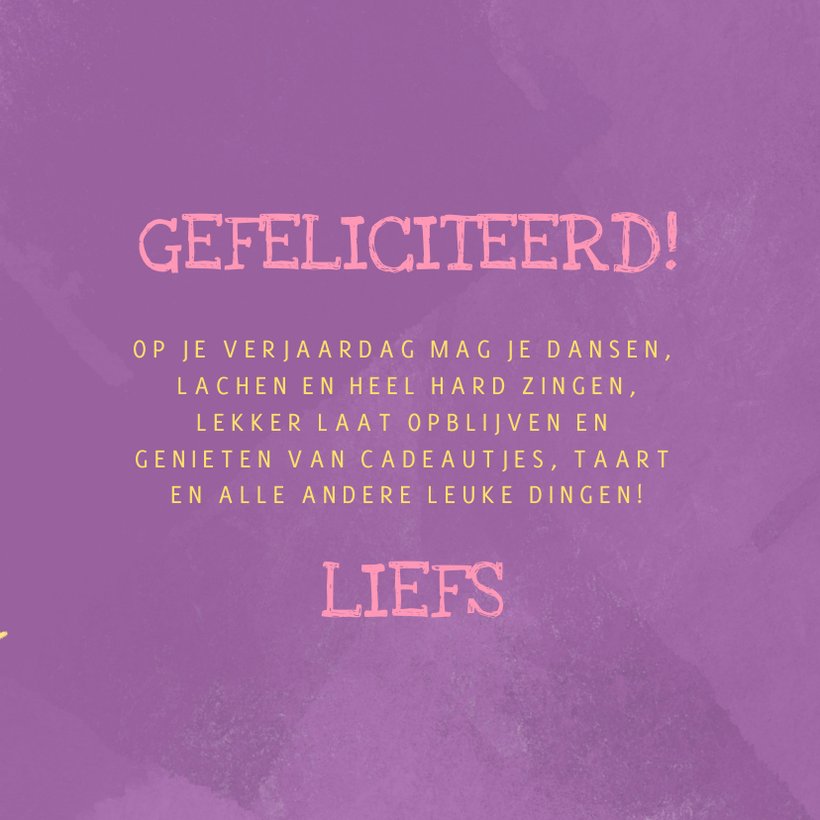 Verjaardagskaart roze eenhoorn met sterren | Kaartje2go