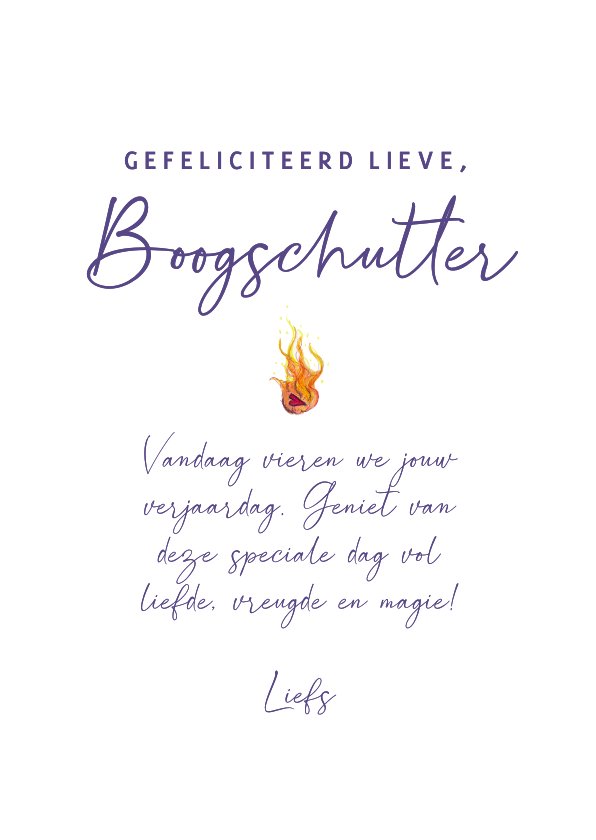 Verjaardagskaart sterrenbeeld boogschutter | Kaartje2go