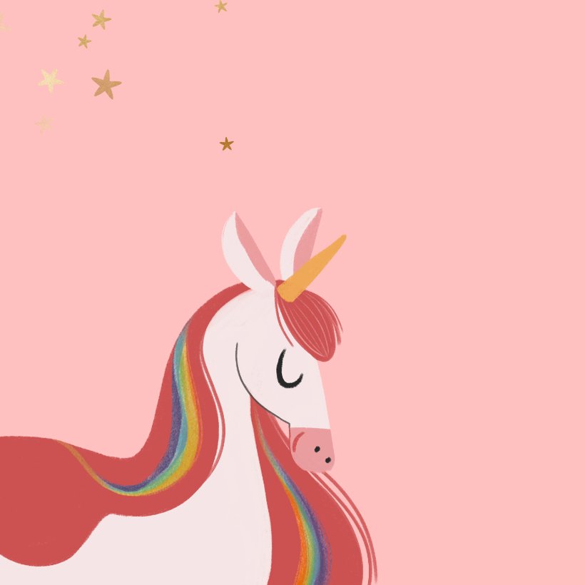 Verjaardagskaart vrolijke eenhoorn | Kaartje2go