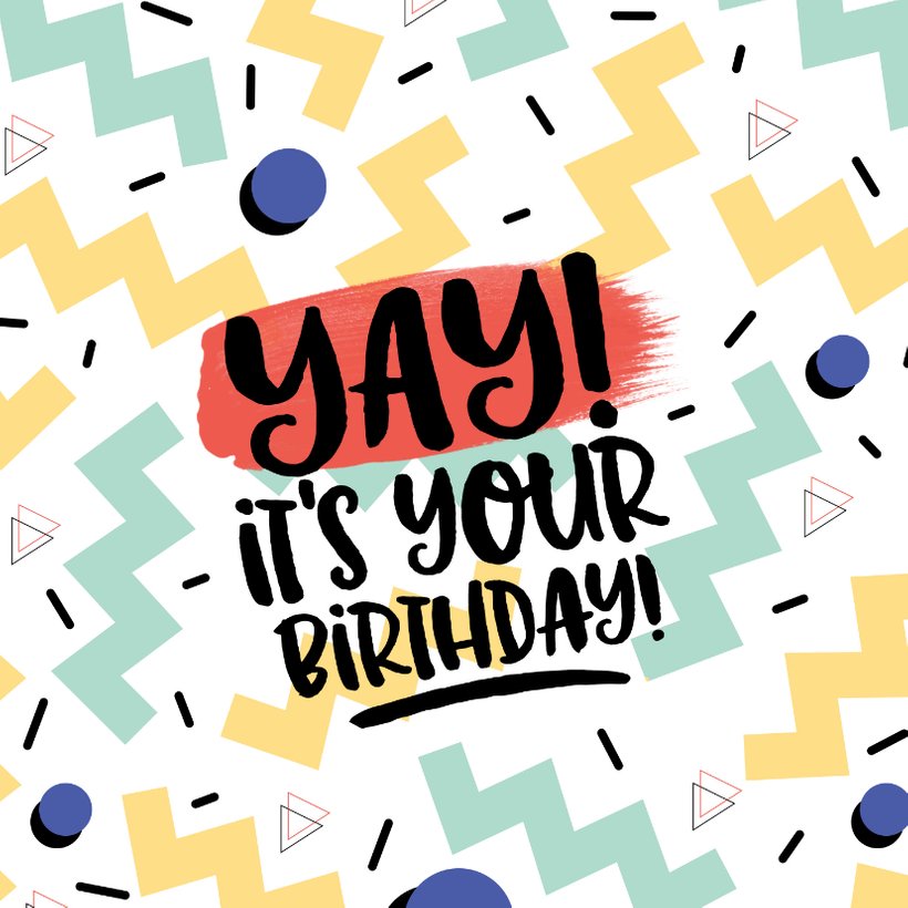 Verjaardagskaart Yay it's your birthday | Kaartje2go