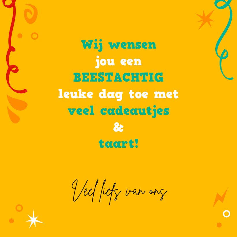 Verjaardagskaart zebra:'Vandaag heb jij een | Kaartje2go