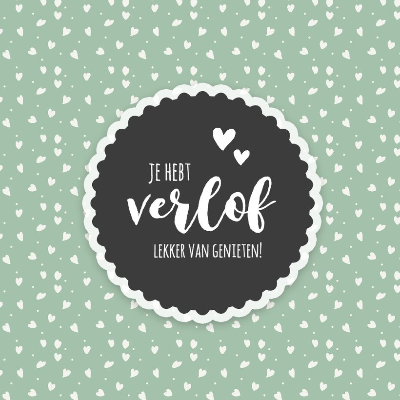 Verlof- lekker van genieten(retro | Kaartje2go