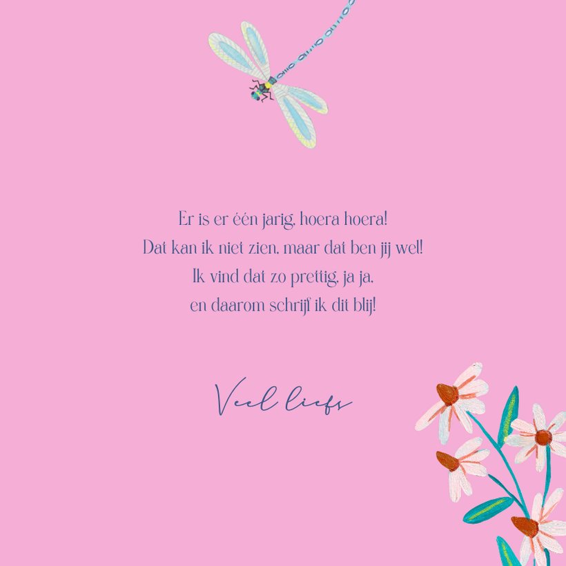 Vrolijke verjaardagskaart met eenhoorn in roze | Kaartje2go