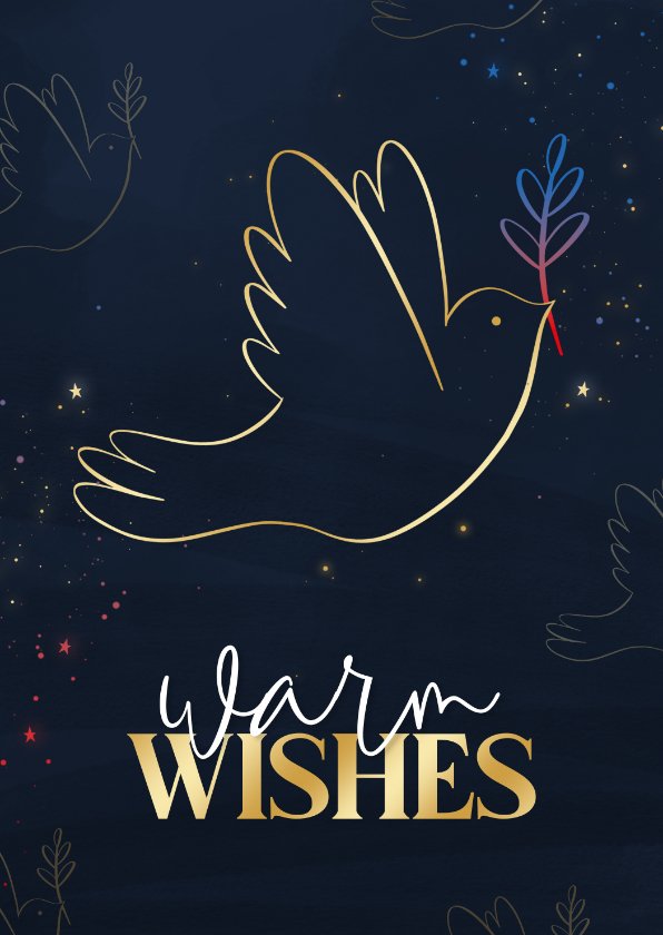 Warm wishes verschilmakers blauw Engelstalig | Kaartje2go