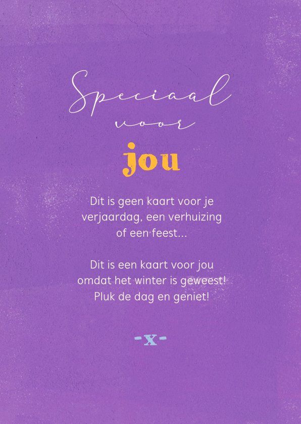 Wenskaart pluk de dag bloemenportret lente | Kaartje2go