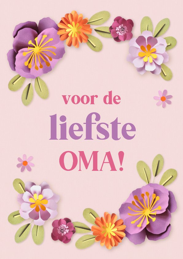 Wenskaart voor de liefste oma - Wenskaarten | Kaartje2go