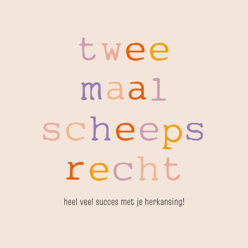 Wenskaartje tweemaal scheepsrecht gezakt of | Kaartje2go