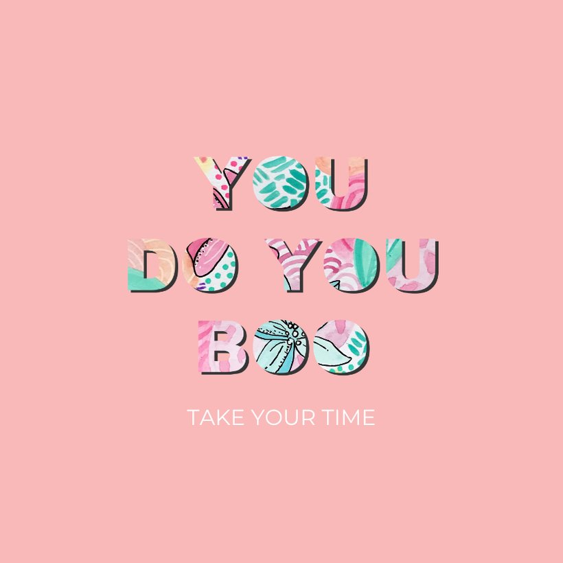 You do you boo bloemen doodles kleurrijke | Kaartje2go