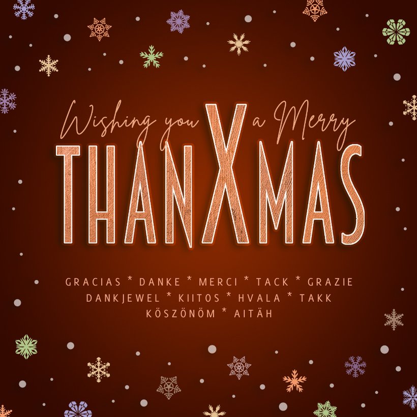 Zakelijk merry thanks mas and happy new year | Kaartje2go
