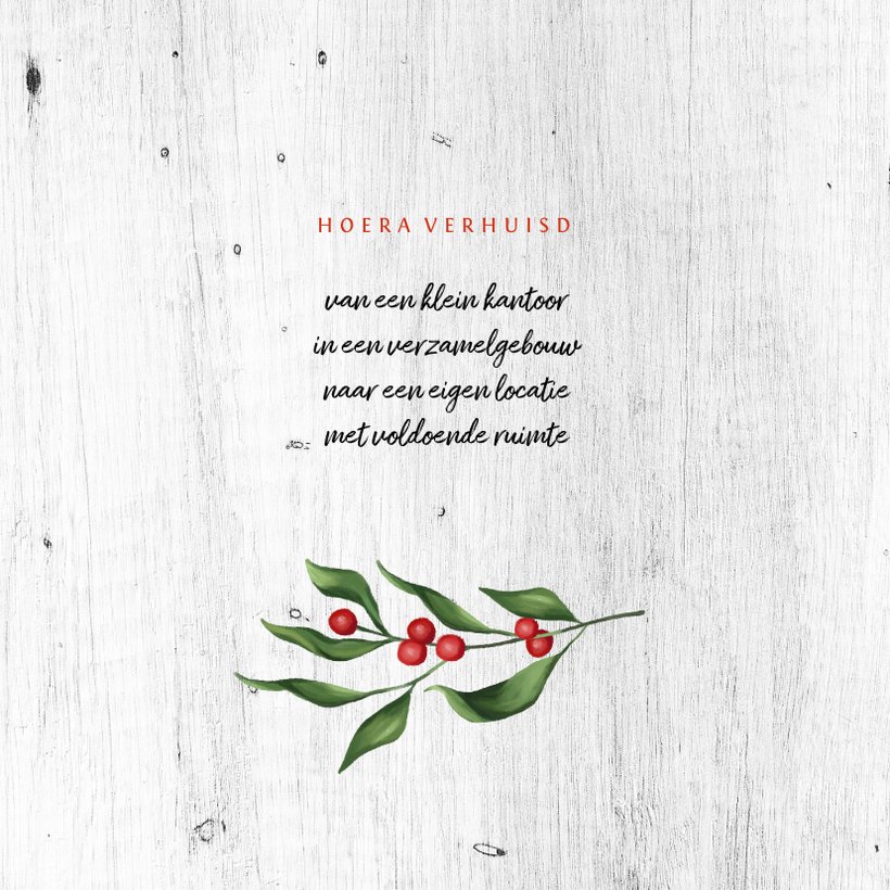 Zakelijke kerst verhuiskaart met foto's en | Kaartje2go