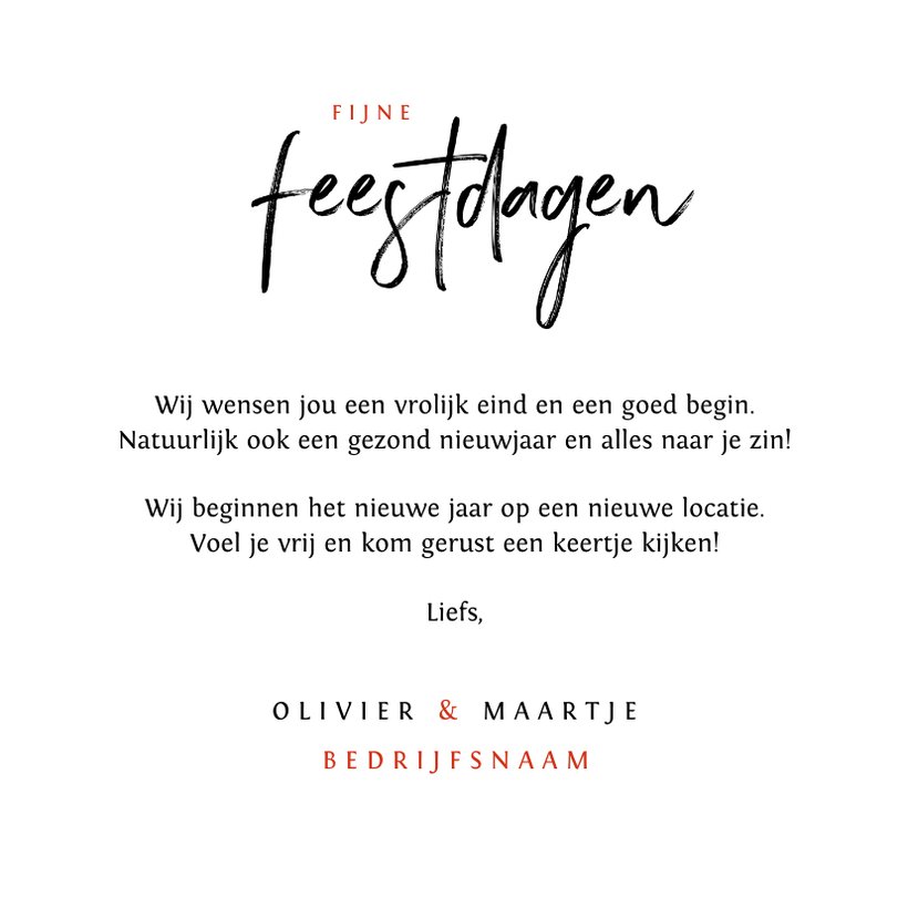 Zakelijke kerst verhuiskaart met foto's en | Kaartje2go