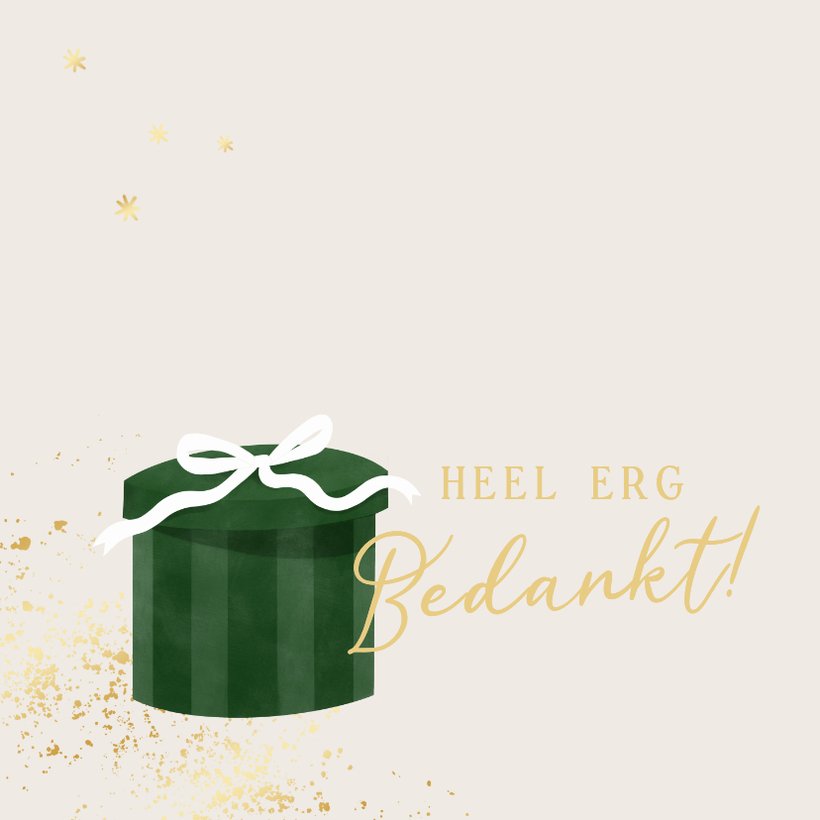 Zakelijke kerstkaart cadeau strik bedankt logo | Kaartje2go