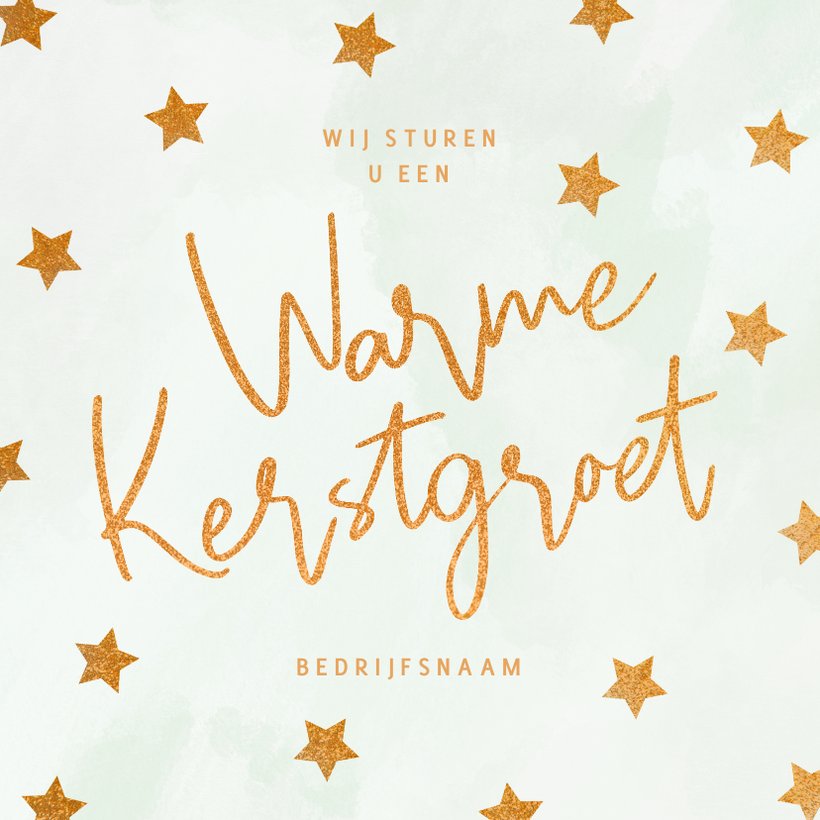 Zakelijke kerstkaart warme kerstgroet met | Kaartje2go