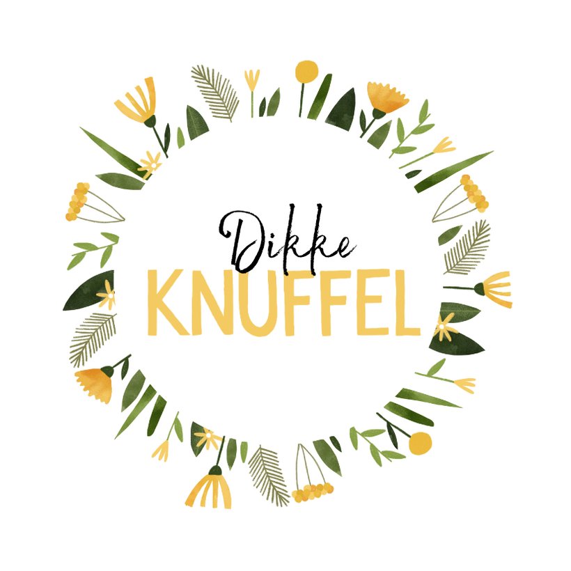 Zomaar kaart vrolijk dikke knuffel gele | Kaartje2go