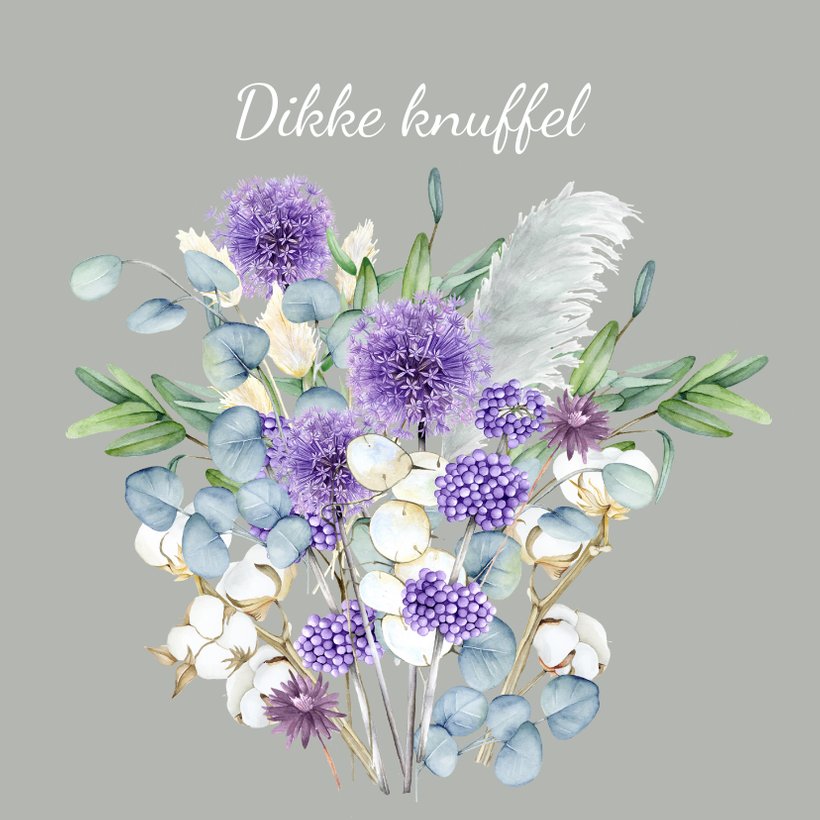 Zomaar paarse bloemen - Wenskaarten | Kaartje2go Zomaar paarse bloemen - Wenskaarten | Kaartje2go
