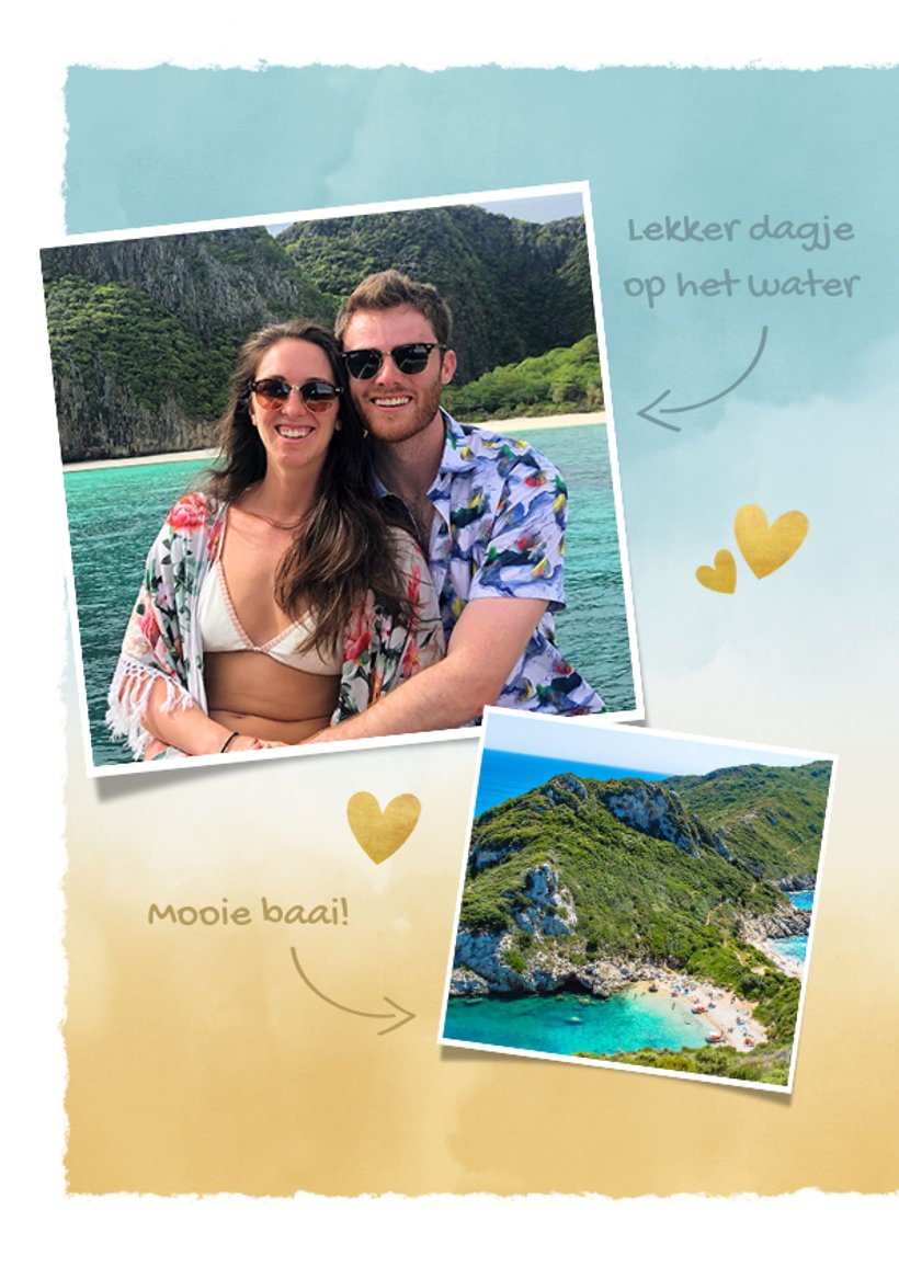 Zonnige vakantiekaart fotocollage met | Kaartje2go