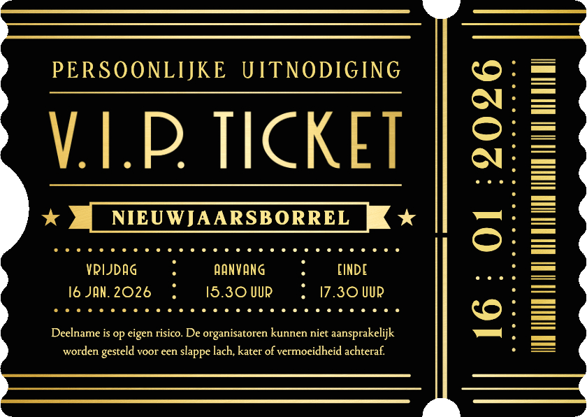 Originele VIP ticket uitnodiging | Kaartje2go