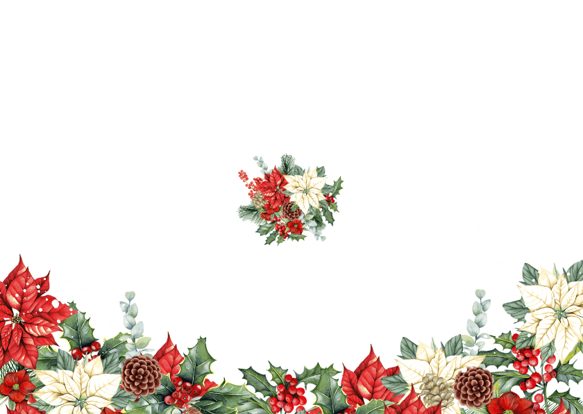 Trouwkaart bedankt kerststerren met kersttakken | Kaartje2go