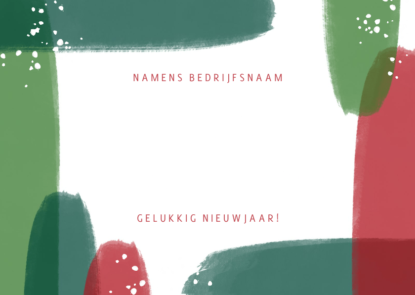 Zakelijke kerstkaart verfstrepen schilder | Kaartje2go