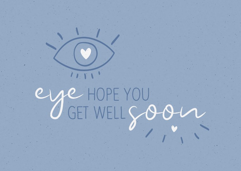 Beterschap Eye hope you get well soon | Kaartje2go
