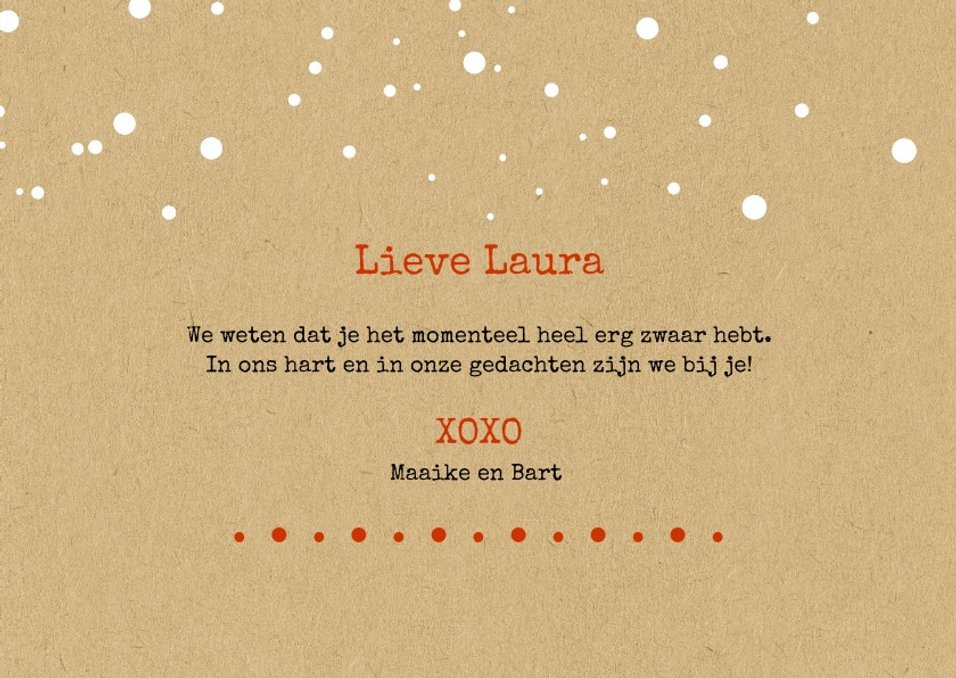 Beterschap xoxo hugs and kisses voor steun | Kaartje2go