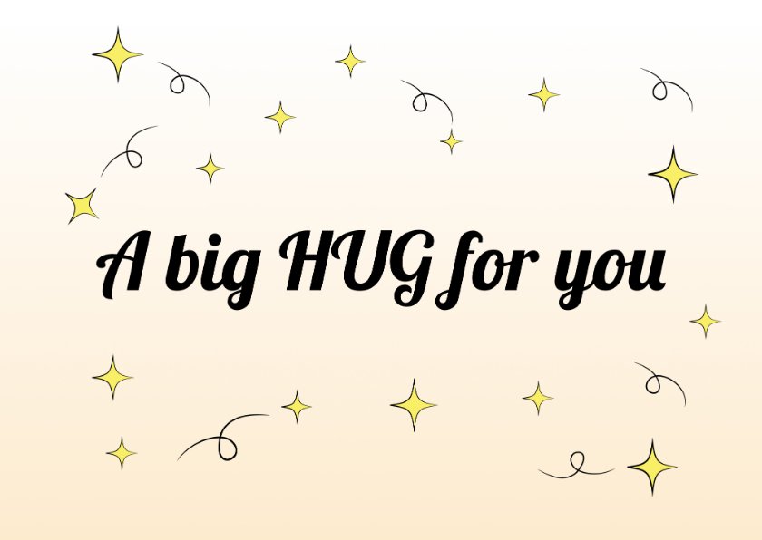 Beterschapskaart a big HUG for you | Kaartje2go