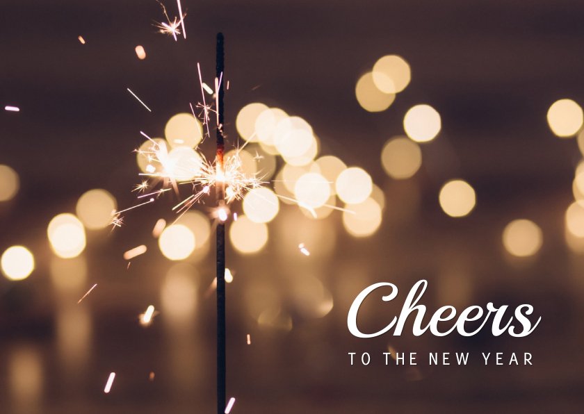 Cheers to the new year - Kerstkaarten | Kaartje2go