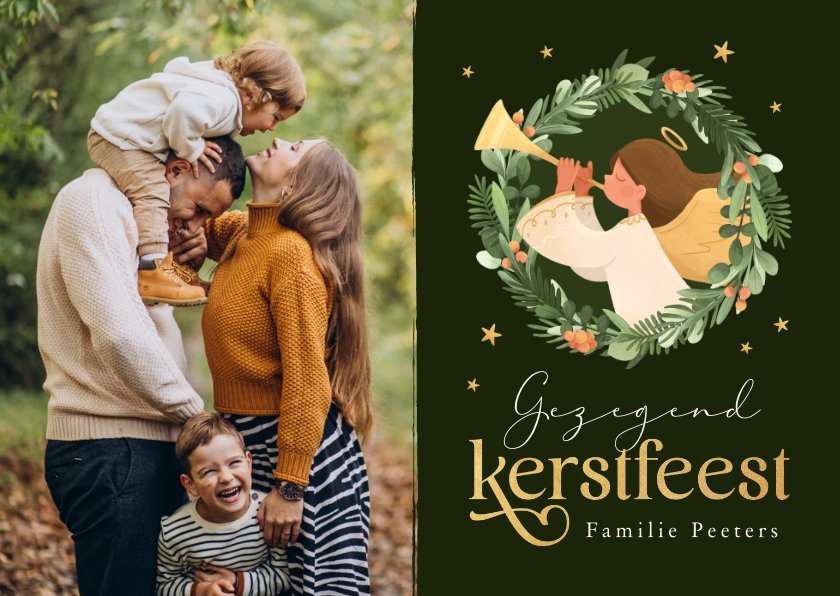Christelijke foto- kerstkaart zalig kerstfeest | Kaartje2go