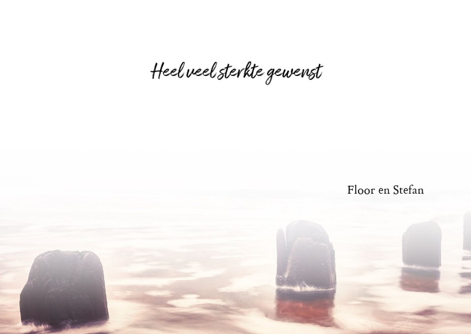 Condoleance- gedicht hartje strand 2 | Kaartje2go