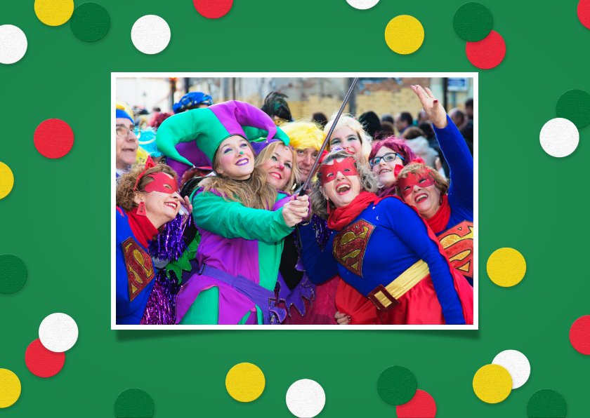 Feestelijke carnavalskaart fijne carnaval alaaf | Kaartje2go