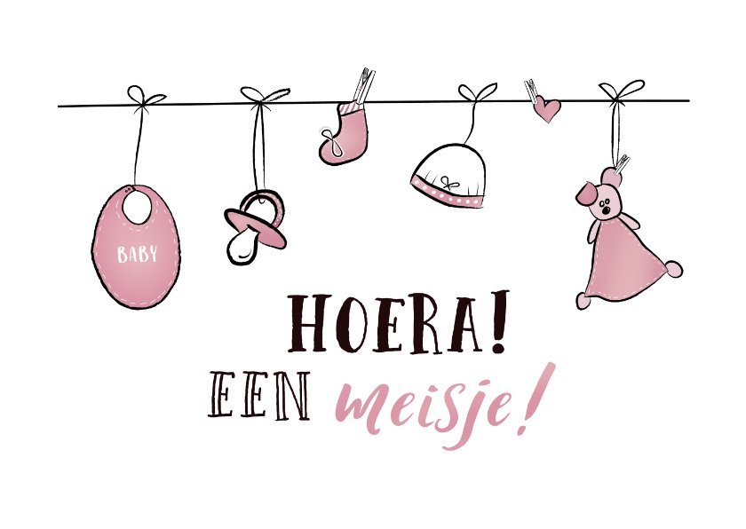 Felicitatiekaart bij de geboorte van een | Kaartje2go