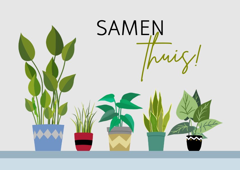 Felicitatiekaart voor stel dat gaat samenwonen | Kaartje2go