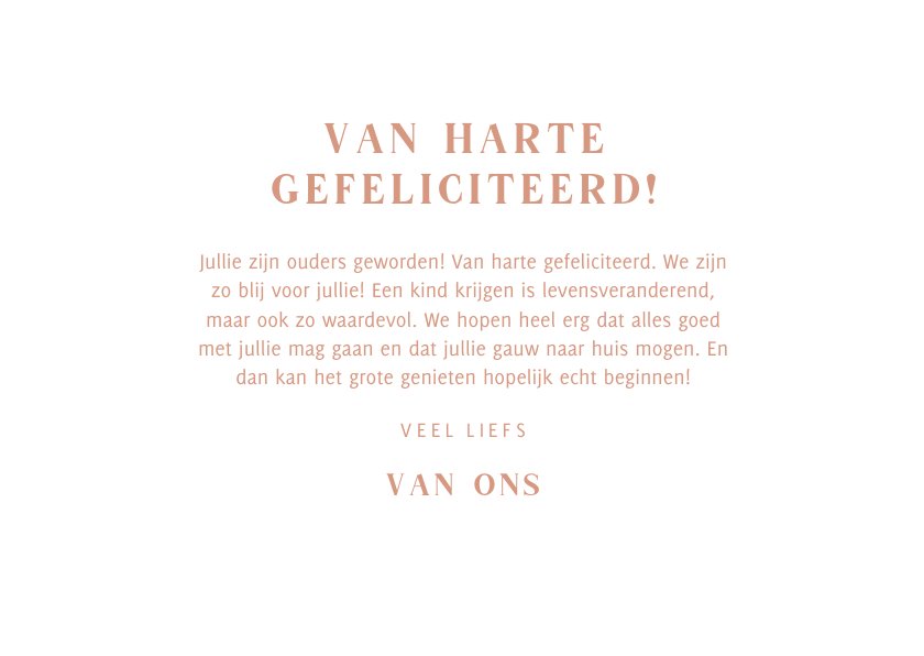 Felicitatiekaartje vosje geboorte meisje | Kaartje2go