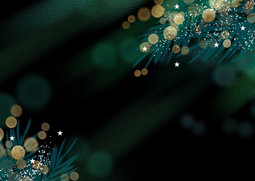 Foto kerstkaart stijlvolle groene kerstsfeer | Kaartje2go