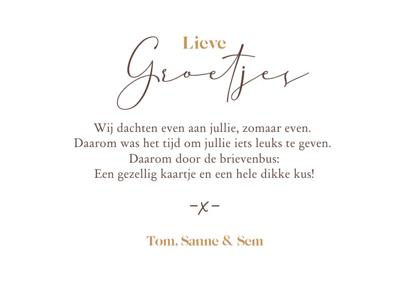 Fotokaart lieve groetjes wenskaart fotocollage | Kaartje2go