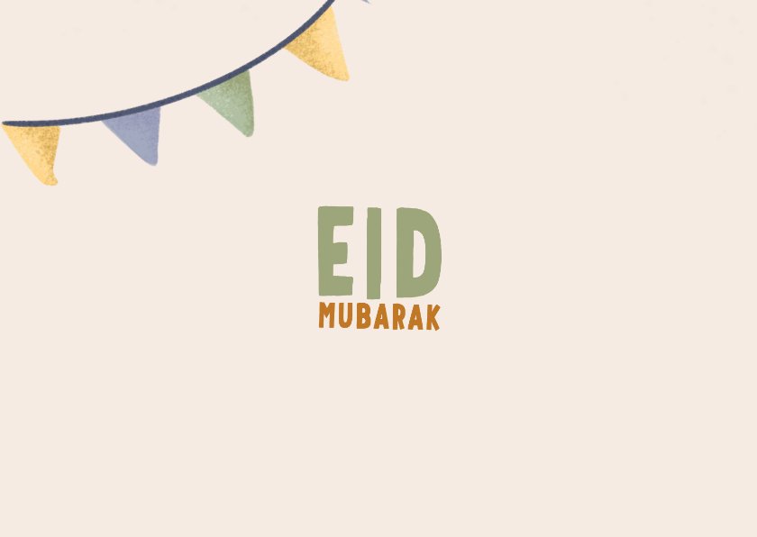 Geïllustreerde Islamitische EId Mubarak kaart | Kaartje2go