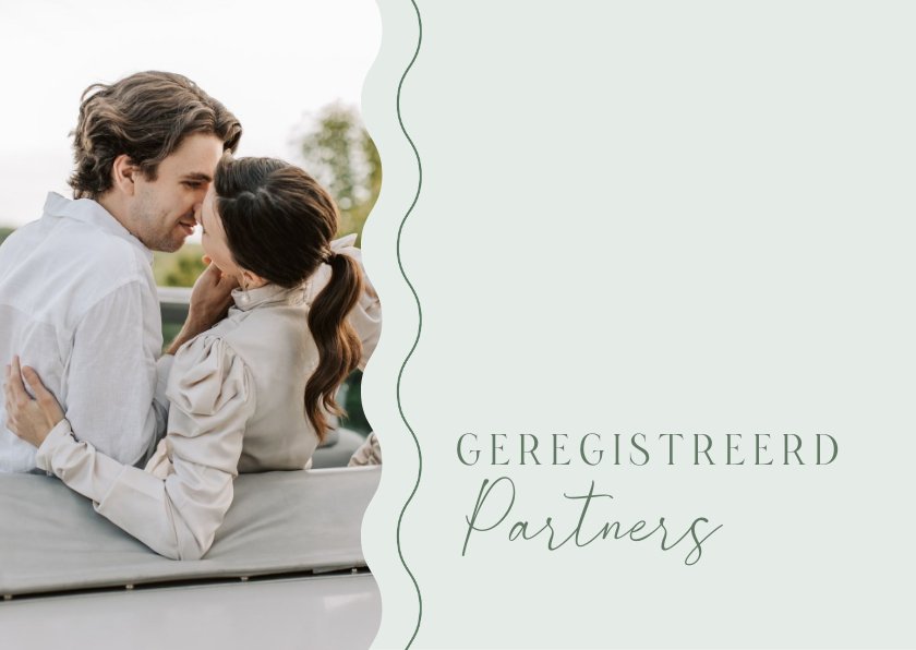 Geregistreerd partnerschap minimalistisch | Kaartje2go