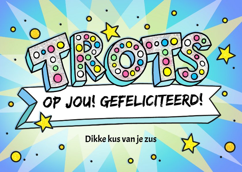 Geslaagd top gedaan jongen - Geslaagd kaarten | Kaartje2go