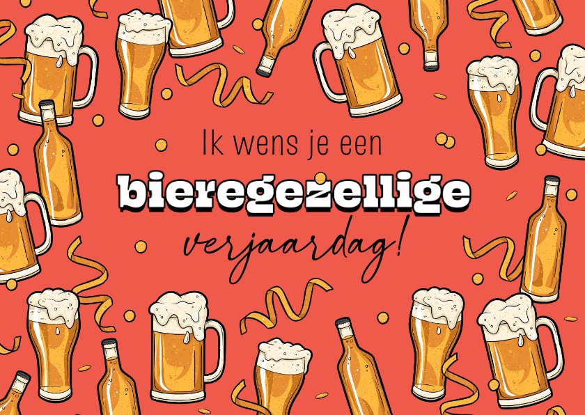 Grappige bier verjaardagskaart biertjes | Kaartje2go