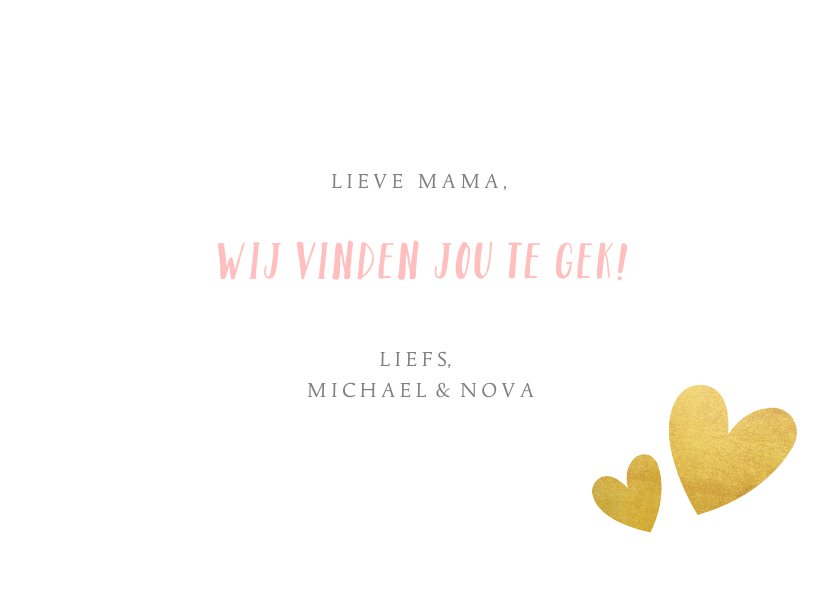 Hippe moederdagkaart met foto, handlettering | Kaartje2go