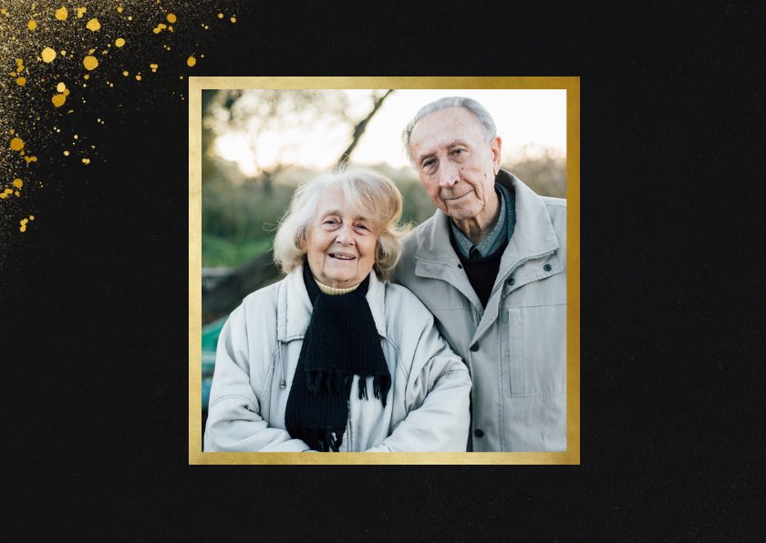 Jubileum uitnodiging vijftig jaar met 3 foto's | Kaartje2go