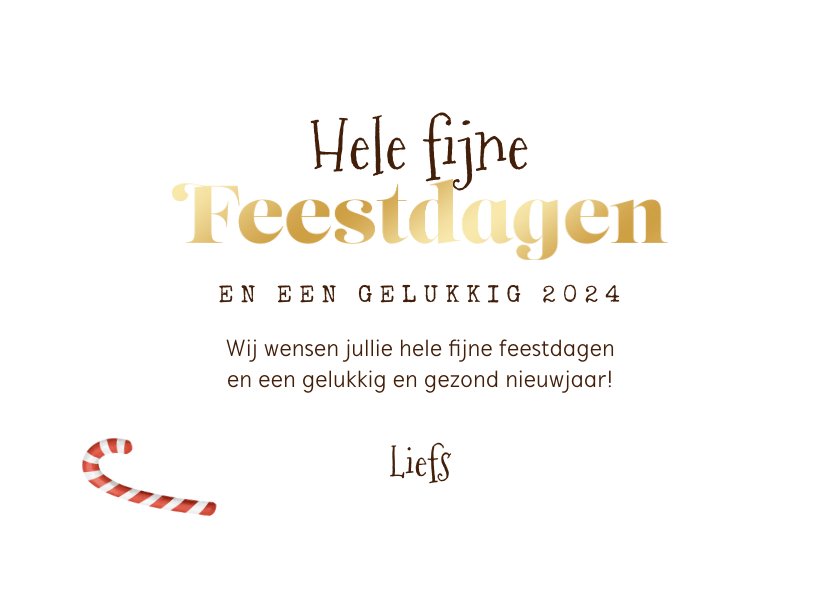 Kerstkaart vrolijke feestdagen gingerbread | Kaartje2go