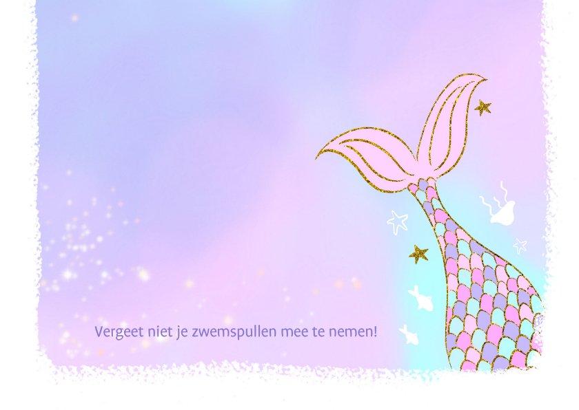 Kinderfeestje uitnodiging zeemeermin | Kaartje2go